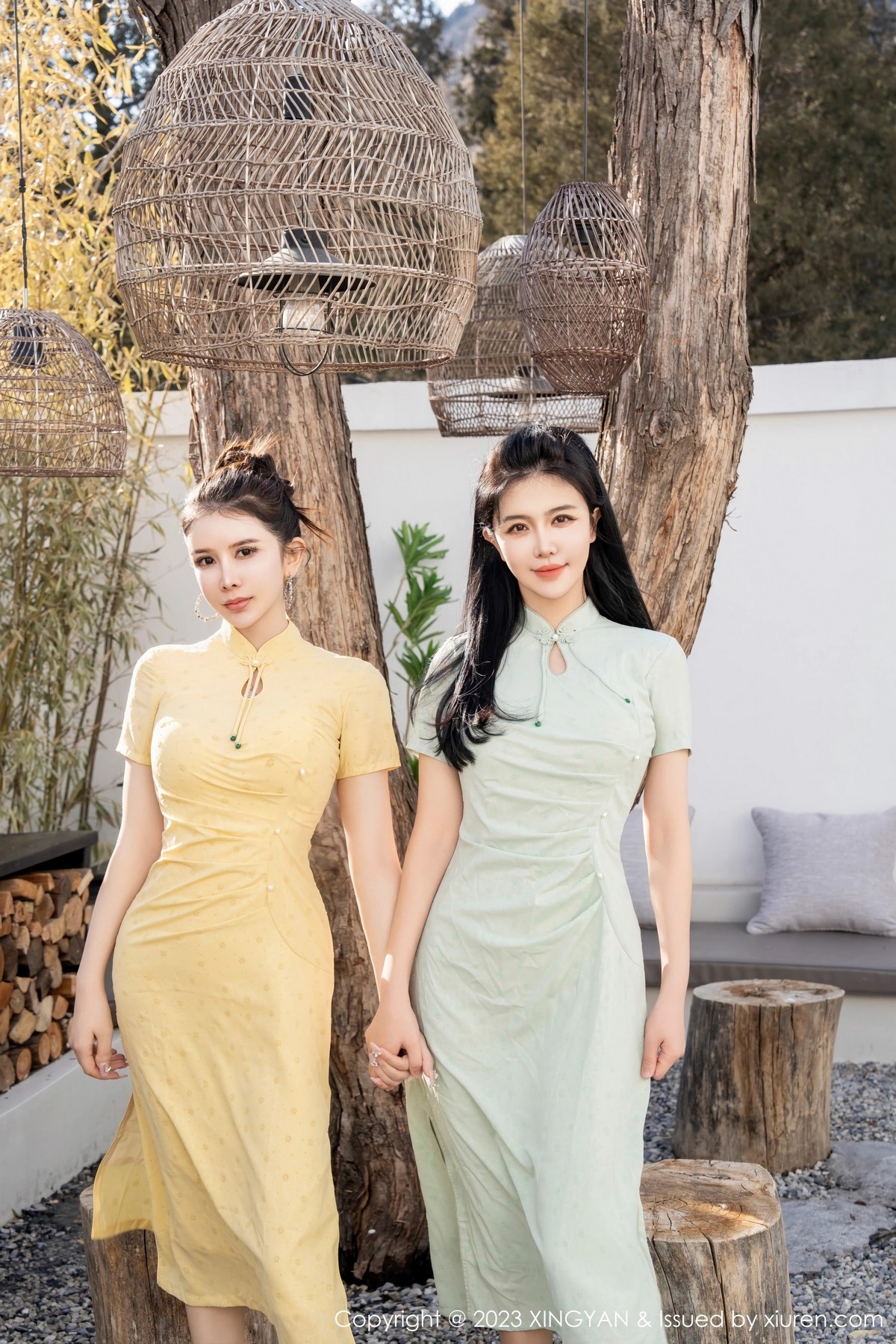 [XINGYAN星颜社]VOL.183_校花刘钰儿＆李丽莎合集性感轻透中式服饰配原色丝袜骚扰写真69P